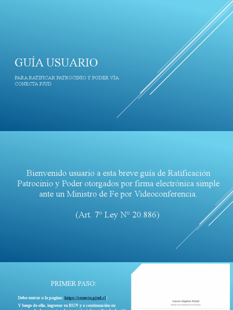 Guia Usuario Conecta PJUD | PDF Guia Usuario Conecta PJUD | PDF
