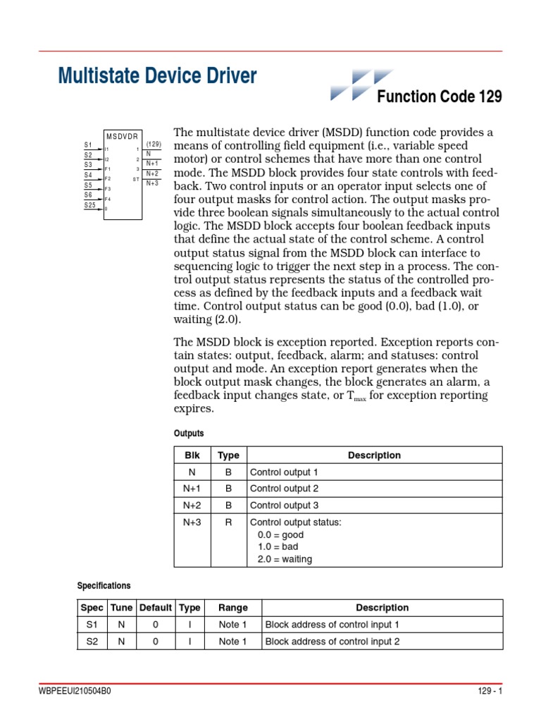 FC 129 - Multistate Device Driver - ABB SolutionsBank | PDF