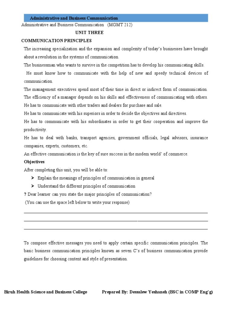 Administrative and Business Communications | PDF | Communication ...