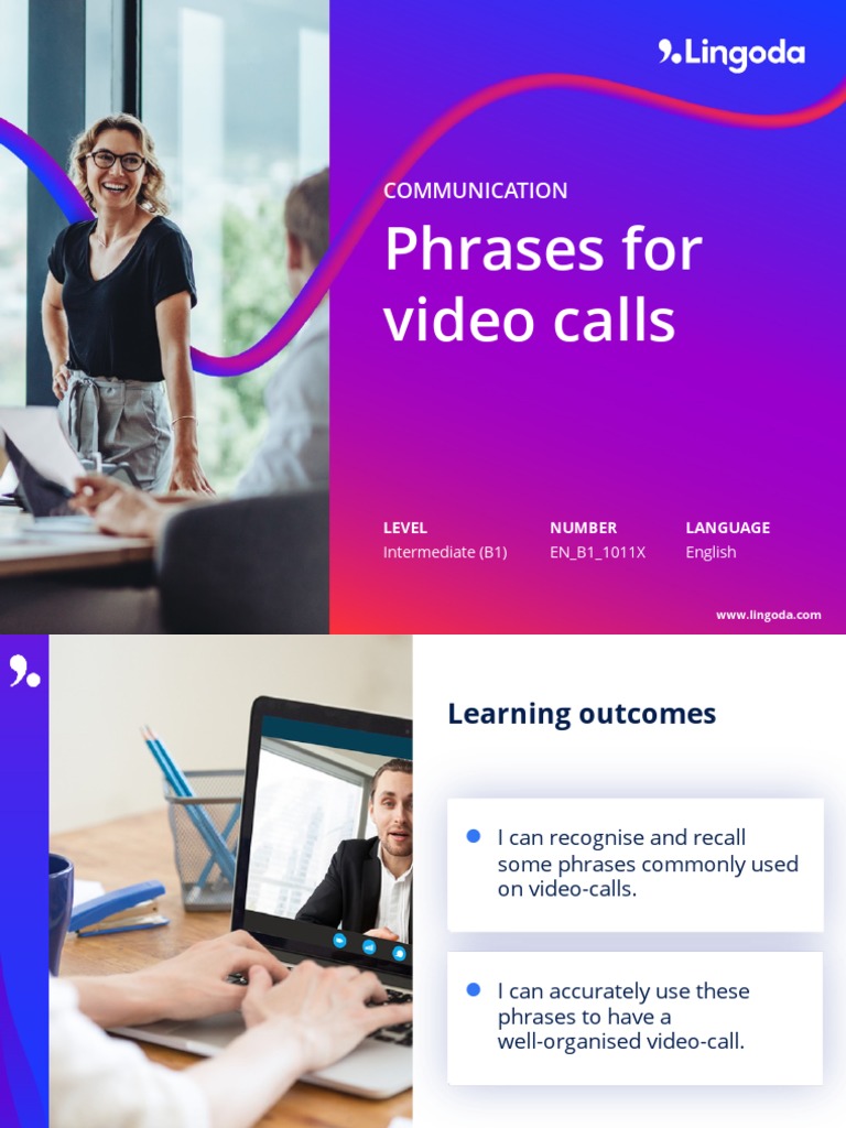 Video Call Phrases for Professionals | PDF