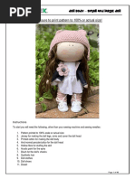 Izzy Doll Pattern | PDF | Knitting | Yarn