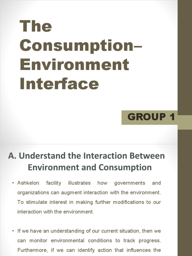 The Consumption Environment Interface | PDF | Ozone Depletion | Climate ...