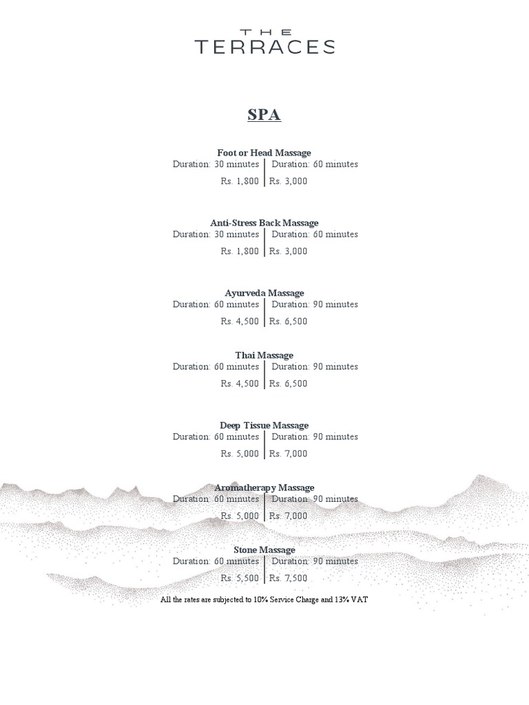 Spa Menu | PDF