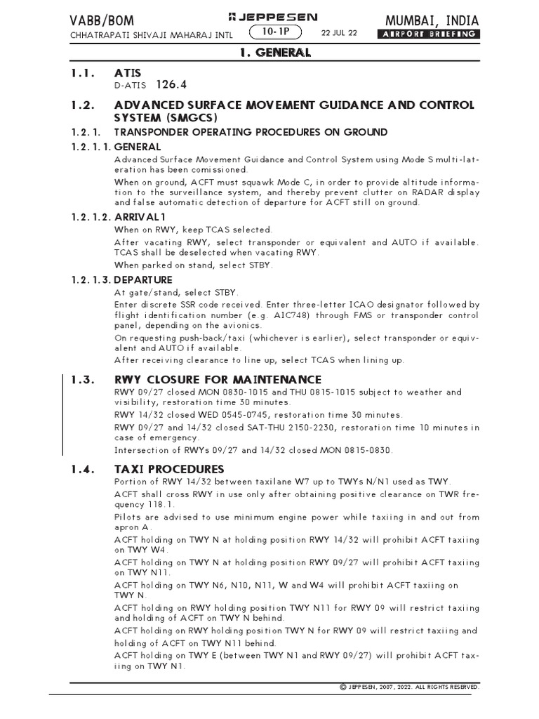1.1. Atis 1.2. Advanced Surface Movement Guidance and Control System ...