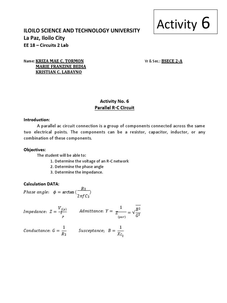 Activity 6. Tormon, Bedia, Labayno - Bsece2a | PDF
