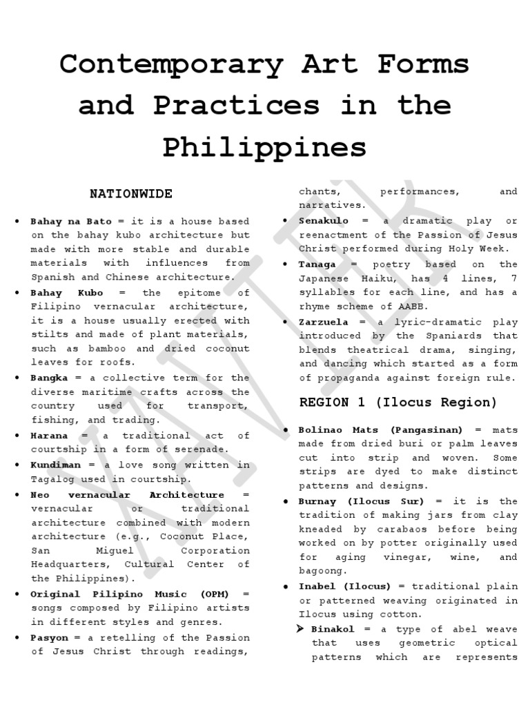 Contemporary Art Forms of The Philippines | PDF