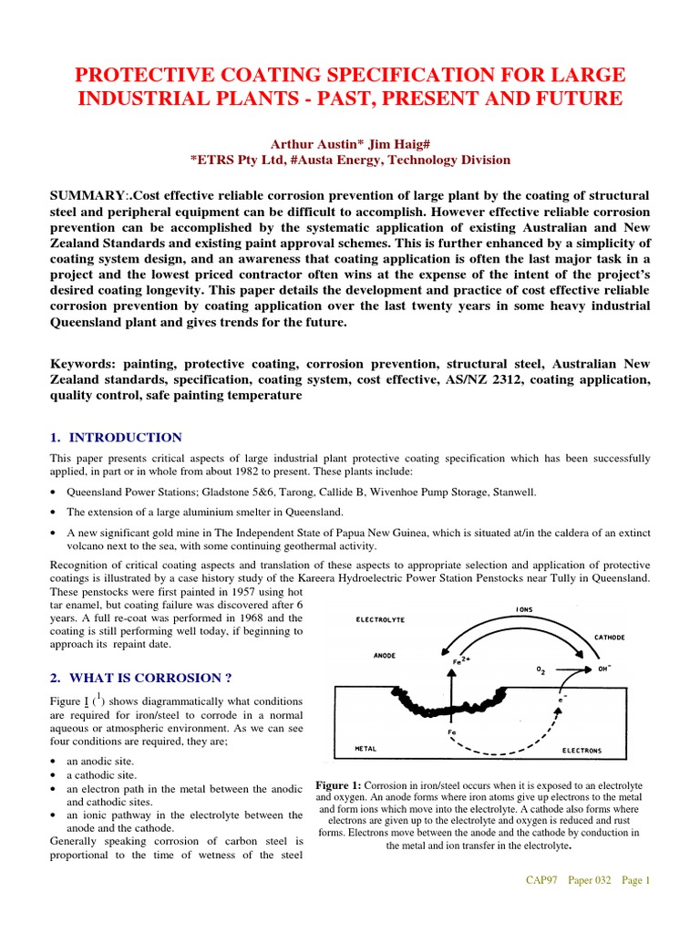 Protective Coating Specification For Large Industrial Plants - Past ...