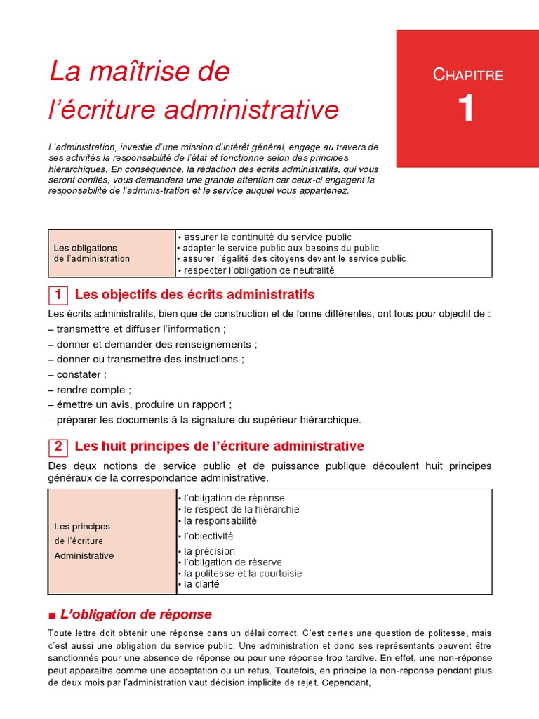 Maitrise de Lecriture Administrative | PDF