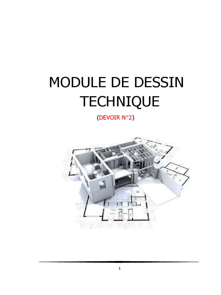 DEVOIR N°2 DESSIN TECHNIQUE 1ère Année | PDF