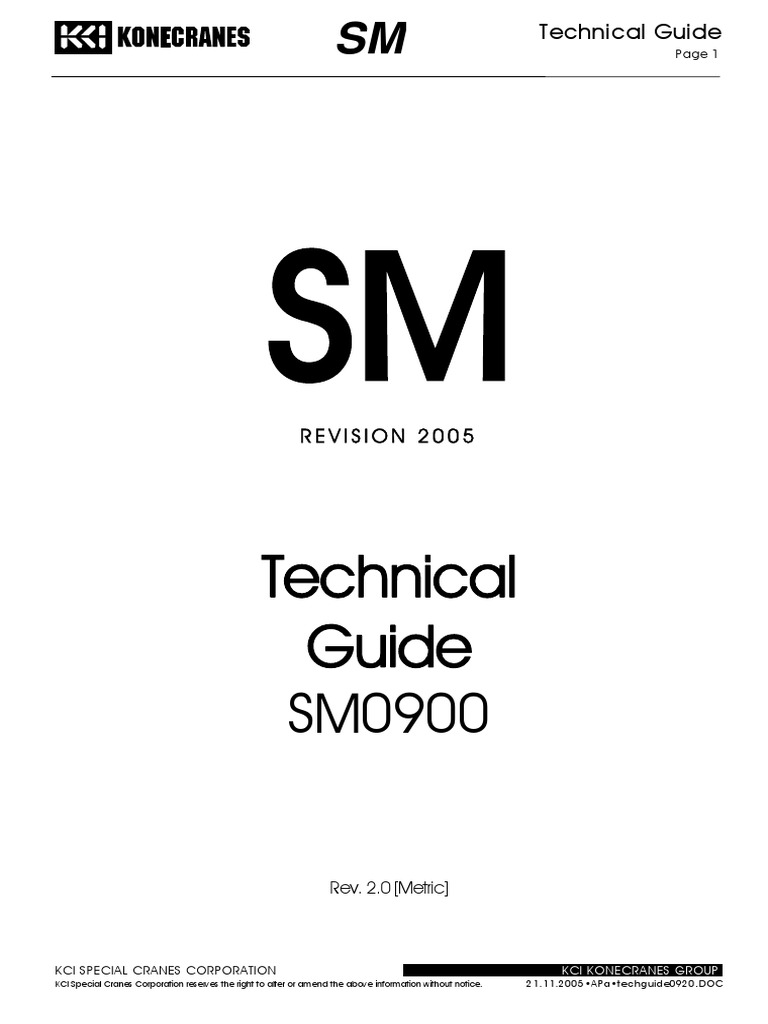 SM Hoisting Trolley Technical Guide | PDF | Technology & Engineering