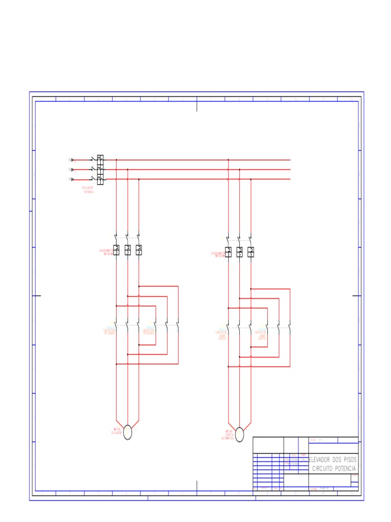 R S T Disyuntor Potencia: de Subida Contactor de Bajada Contactor ...