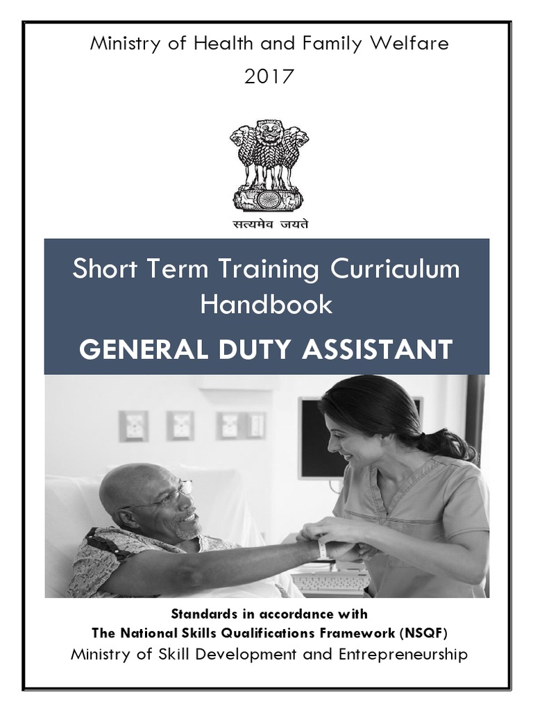 Short Term Training Curriculum Handbook: General Duty Assistant | PDF ...
