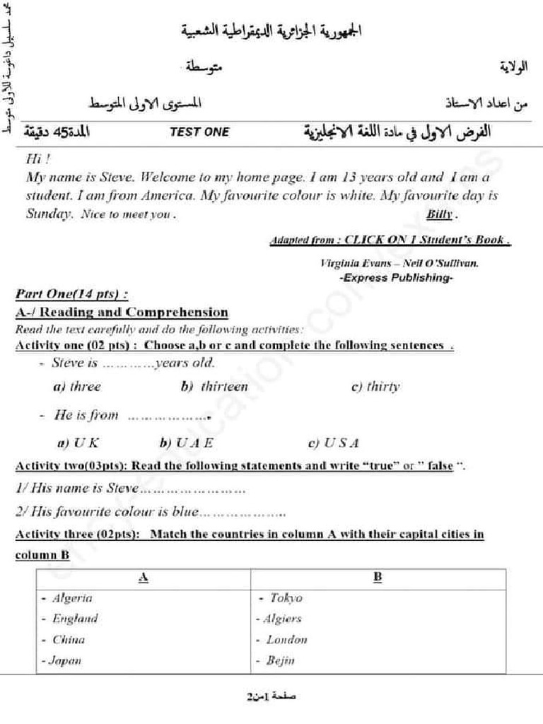 Devoir1_compo1 anglais | PDF