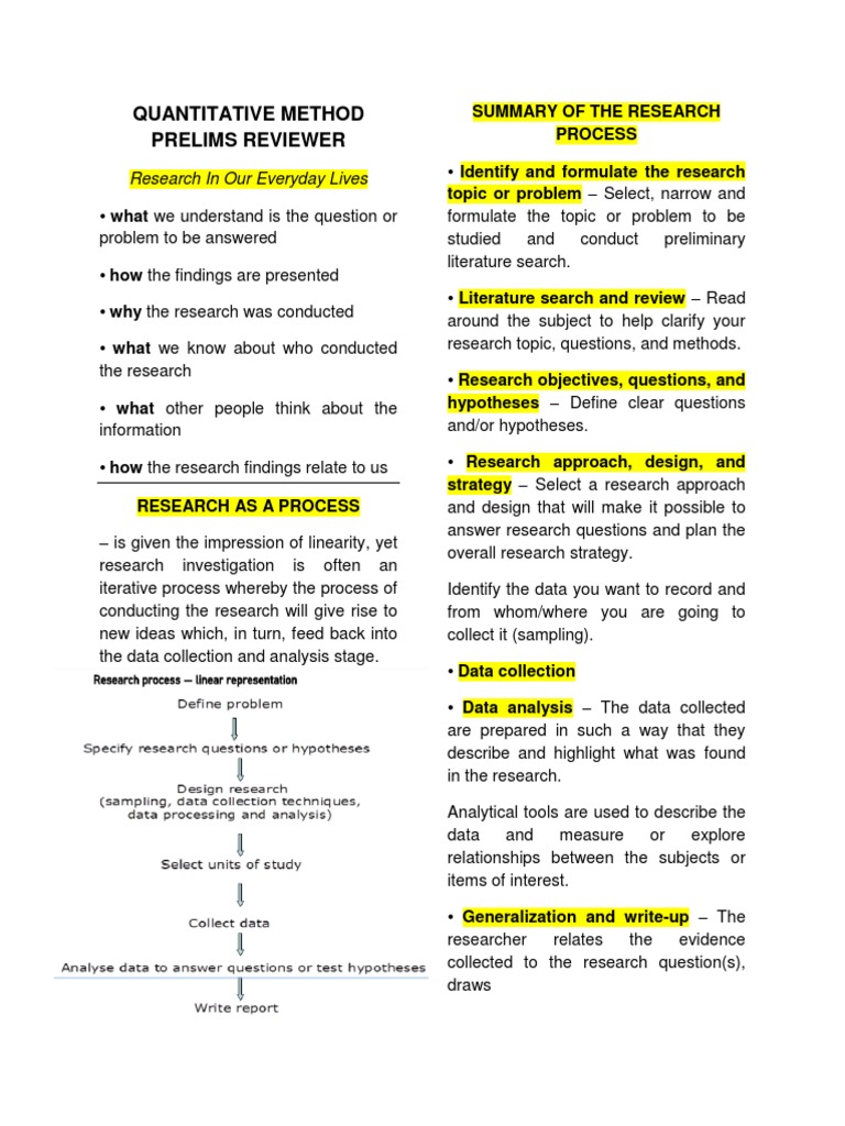 Quantitative Method Research Reviewer | PDF | Methodology | Quantitative Research