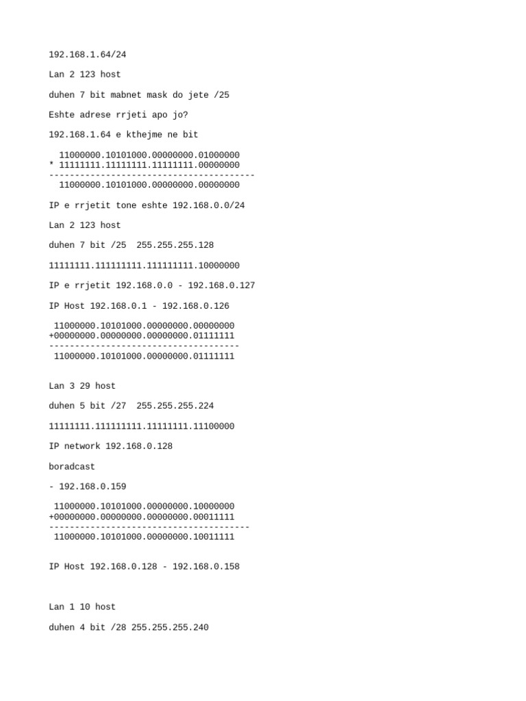 Ushtrim 2 Packet Tracer | PDF