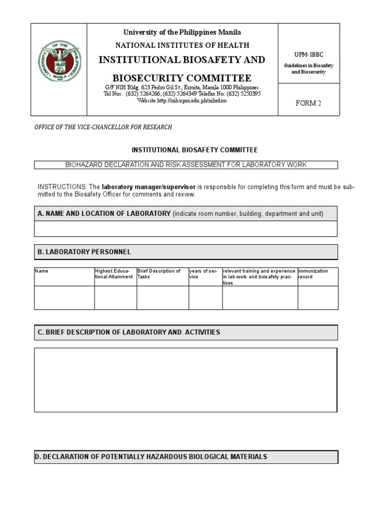 Ibbc Form 2 | Download Free PDF | Biology | Medicine