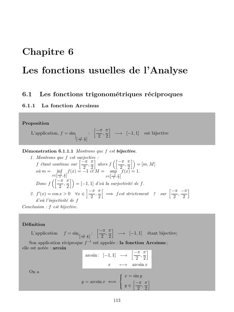 Les Fonctions Usuelles | PDF | Fonction trigonométrique | Mathématiques