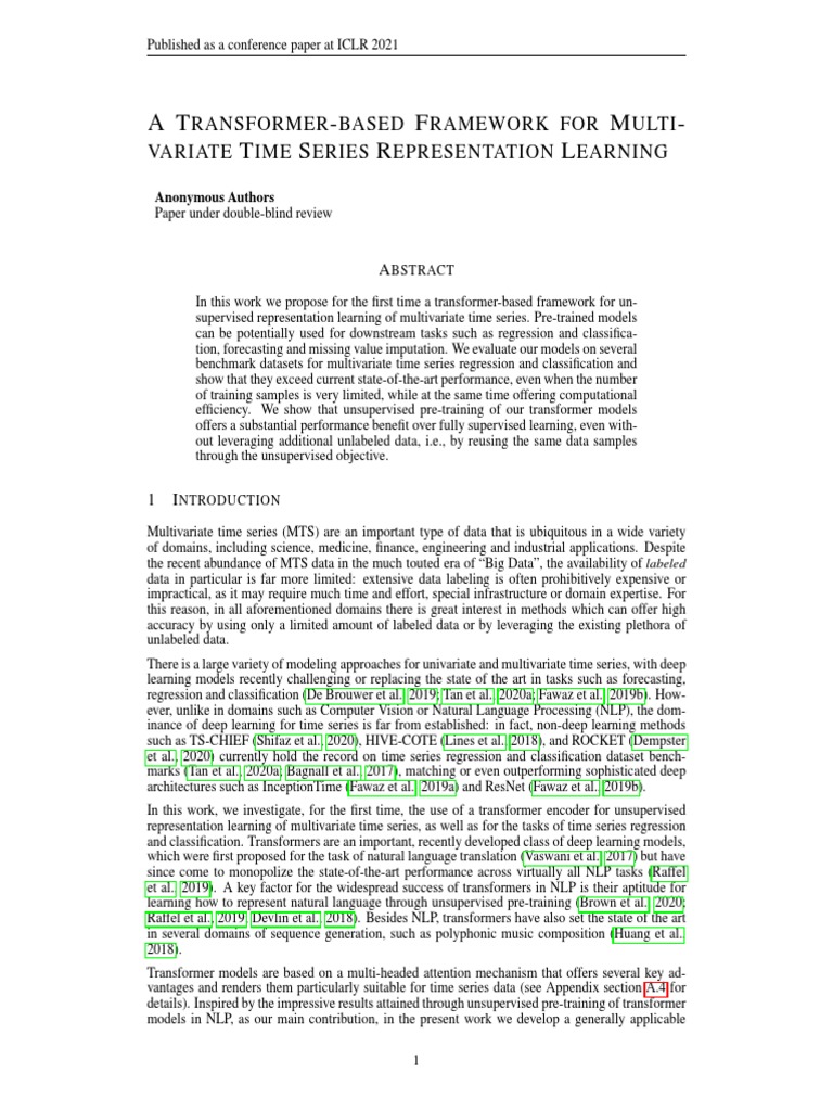 2233 A Transformer Based Framework | PDF | Time Series | Regression ...