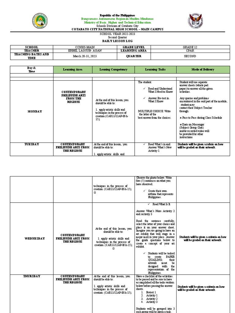 DLL Module 3 | PDF | Teaching | Behavior Modification