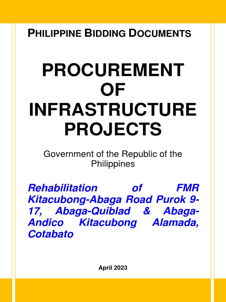 Procurement OF Infrastructure Projects: Hilippine Idding Ocuments | PDF | Procurement | General ...