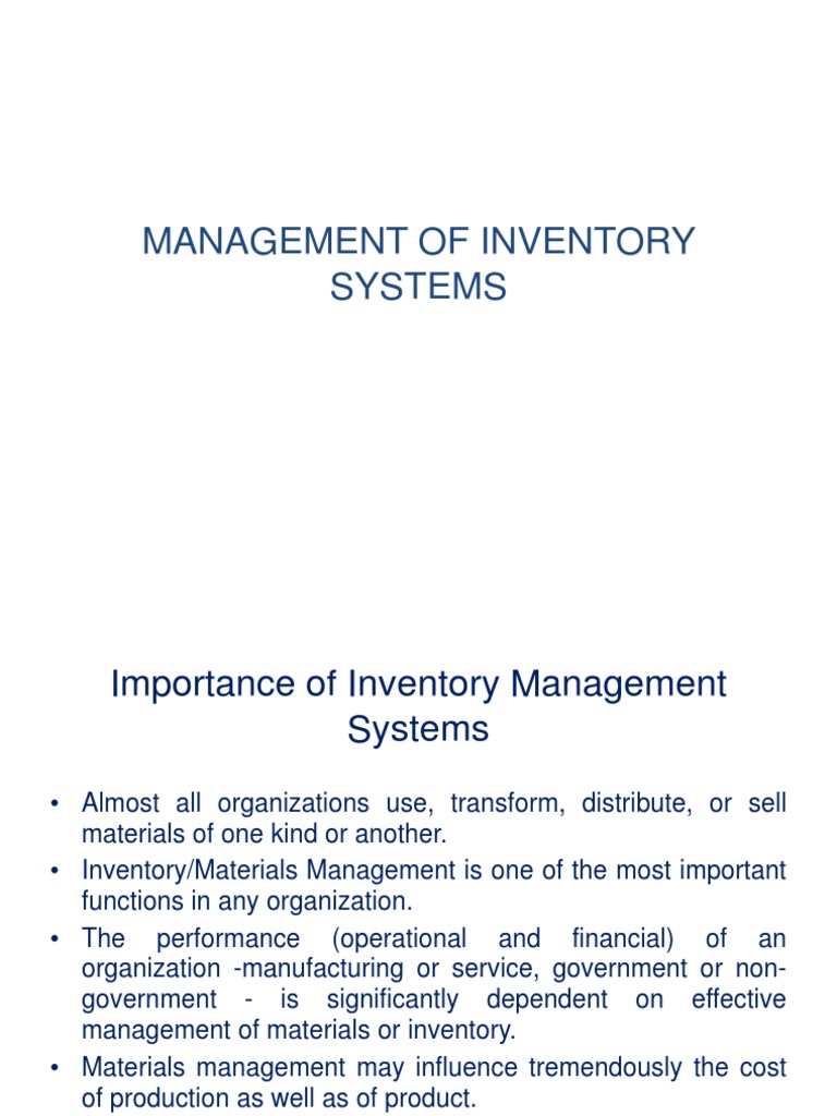 Inventory Concepts in SCM | PDF | Inventory | Profit (Economics)