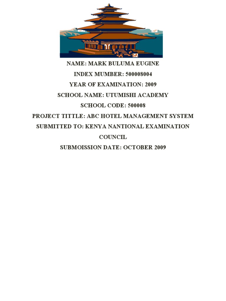 A Sample Hotel Management System Project | PDF | Operating System ...