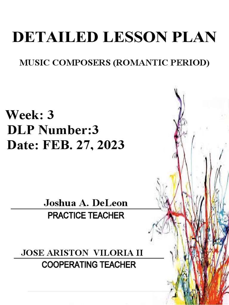 Lesson Plan, Romantic Composers - Bhs | PDF | Frédéric Chopin | Robert ...