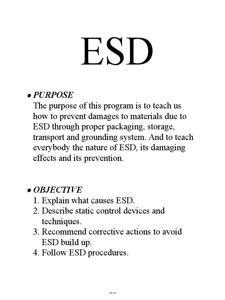 ESD Training Module | PDF