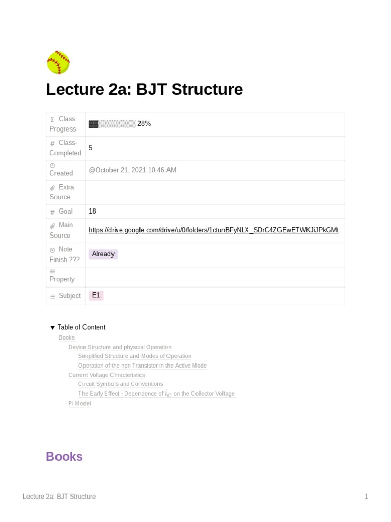 Lecture 2a BJT Structure | PDF | Bipolar Junction Transistor | P–N Junction