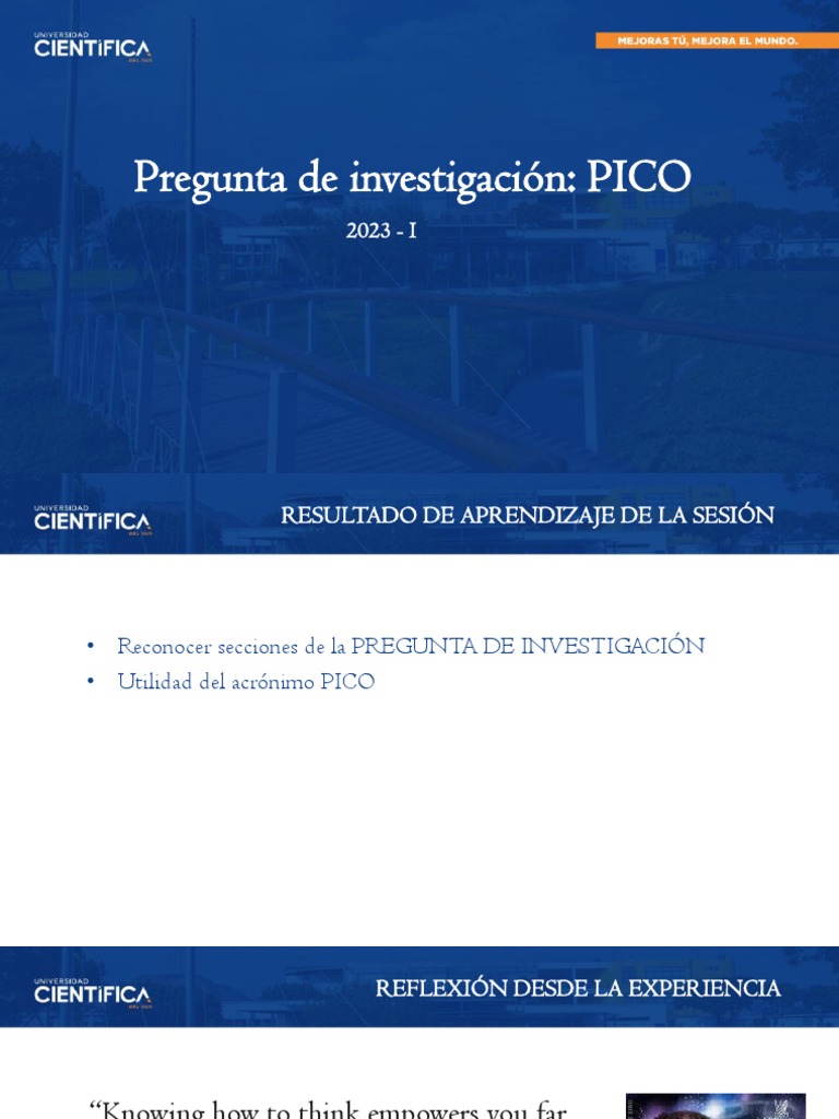 Sesion 3 PREGUNTA DE INVESTIGACION (PICO) | PDF