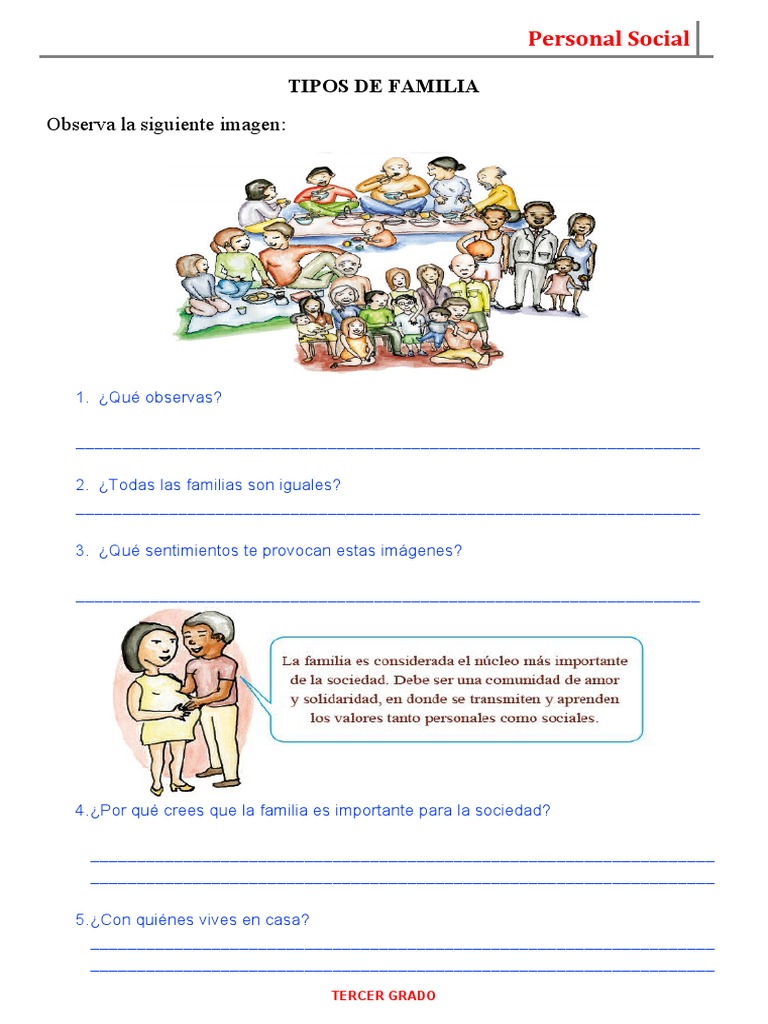 LA FAMILIA Fichas | PDF