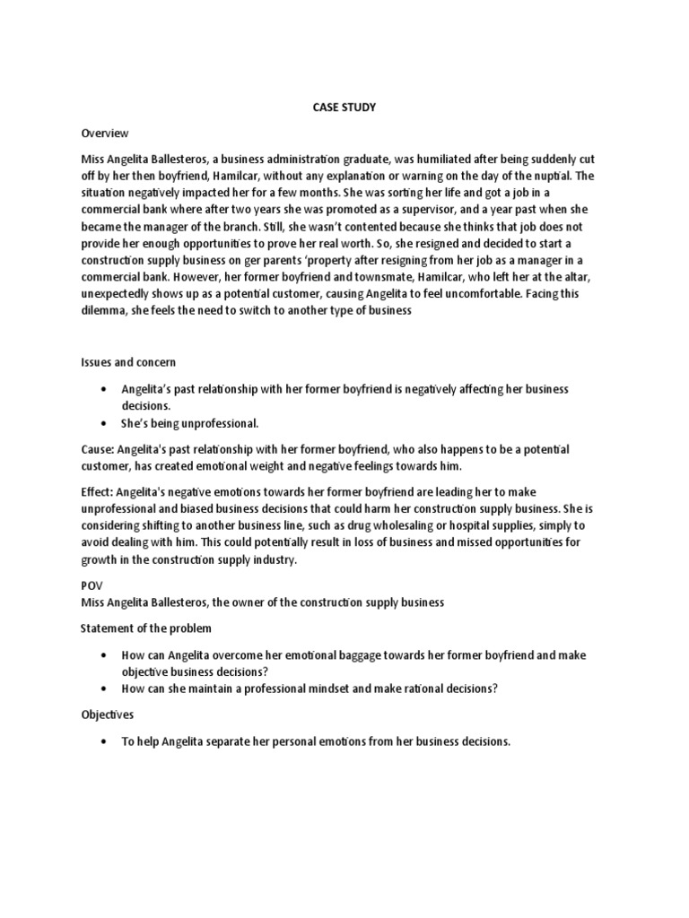Case Study Analysis | PDF | Decision Making | Mindset