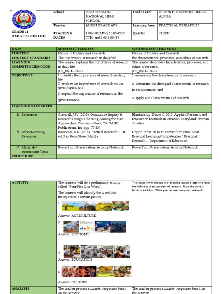 Grade 11 PR1 LP2 | PDF