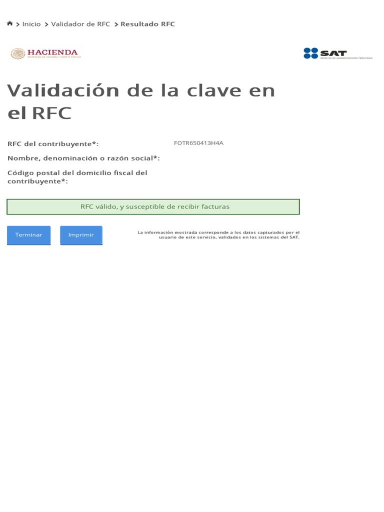 Validador de RFC 2 | PDF