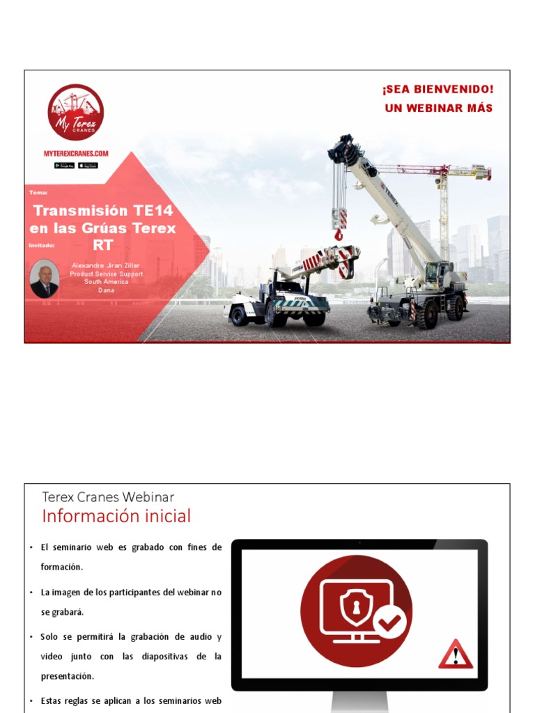 Transmisión TE14 en Grúas Terex RT | PDF | Chat en linea | Ingeniería ...