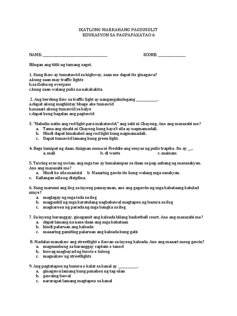 PT - Esp 6 - Q3 | PDF