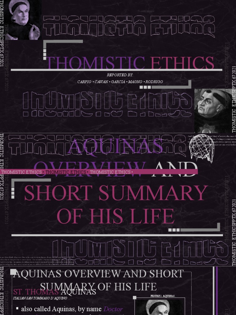 Thomistic Ethics (NATURAL LAW) | PDF | Thomas Aquinas | Thomism