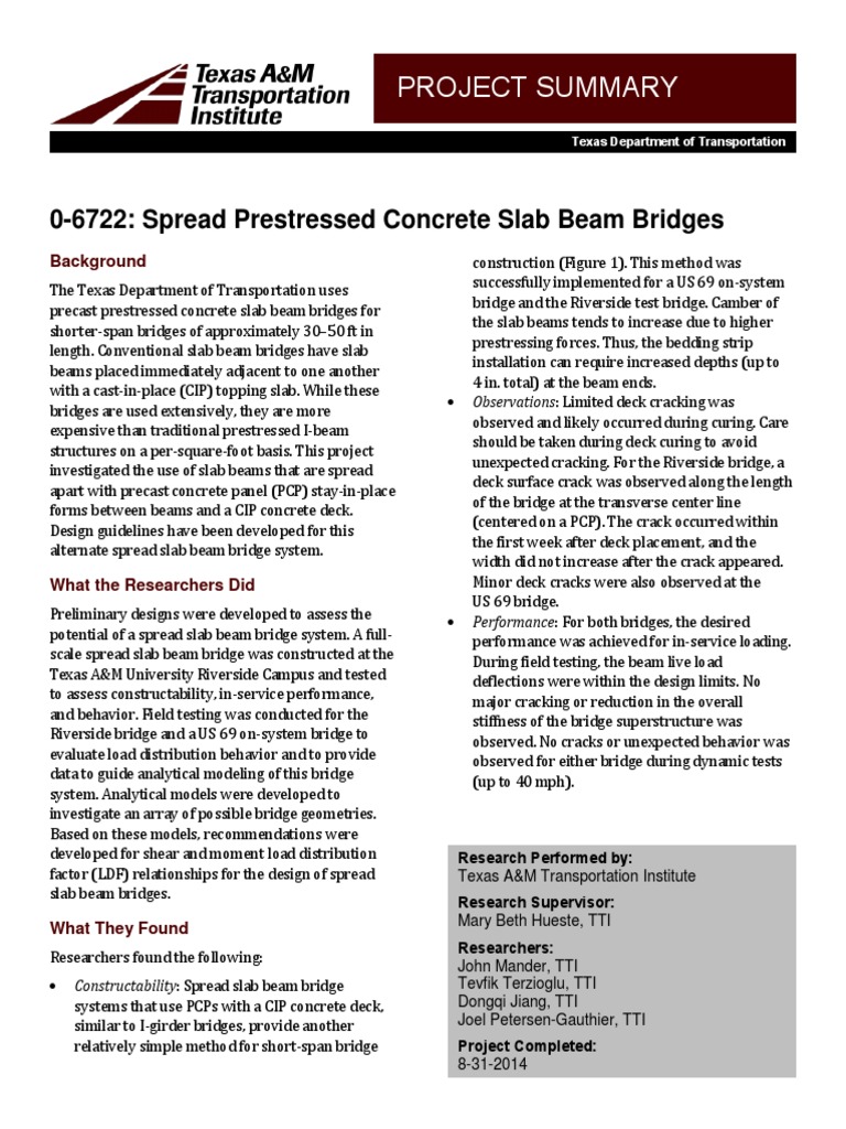 Dot 28771 DS1 | PDF | Beam (Structure) | Concrete