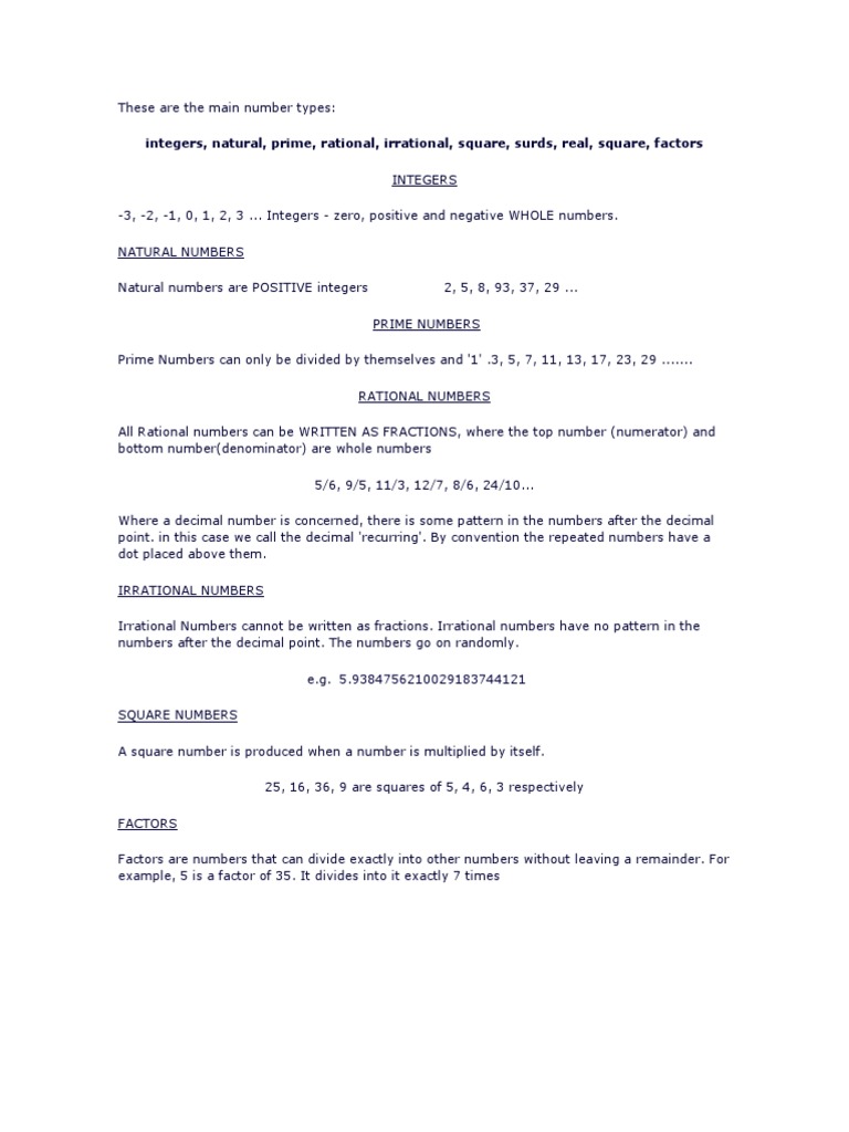 Numbers and Angles | PDF