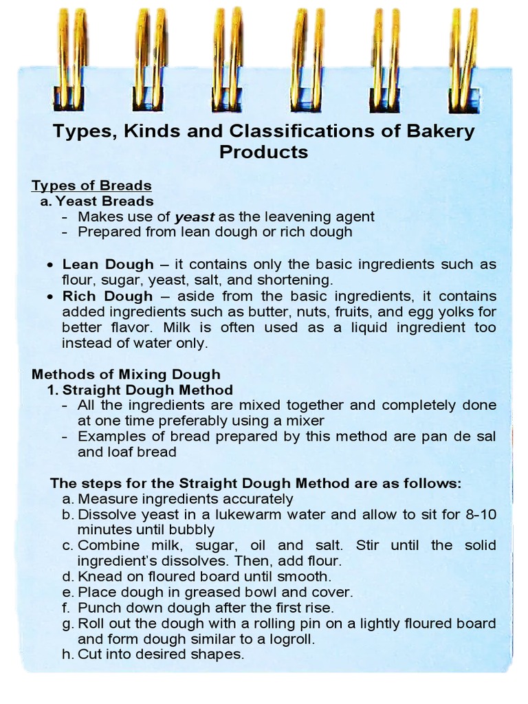 Types of Breads Visual Aid | PDF | Breads | Dough