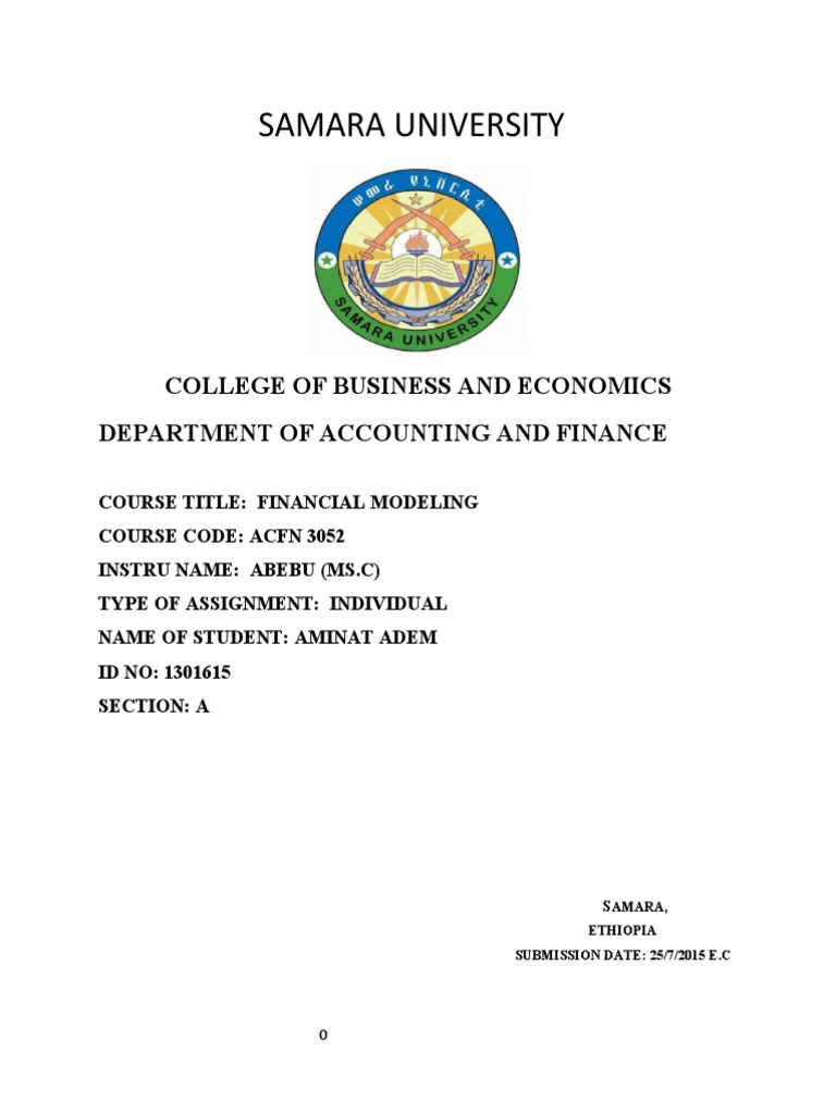 Samara University: College of Business and Economics Department of ...