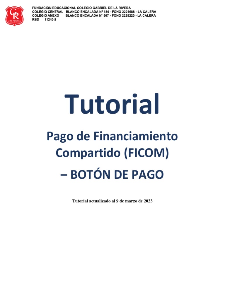 Guía Pago FICOM con Botón de Pago | PDF