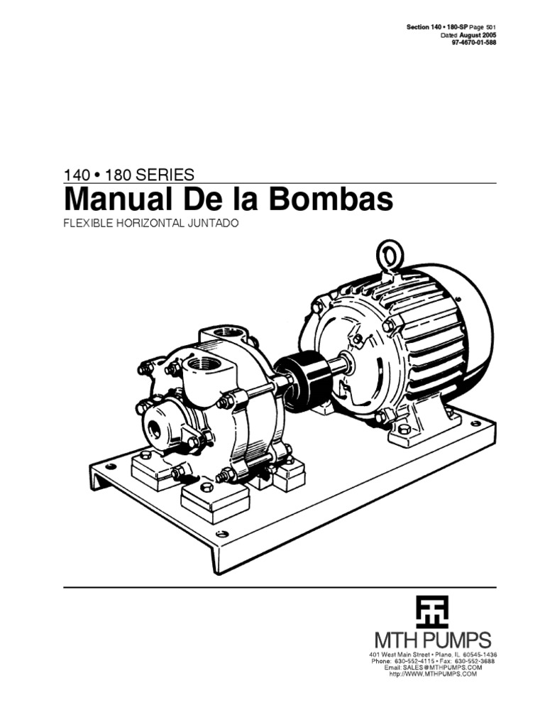 Manual de La Bombas: 140 - 180 SERIES | PDF