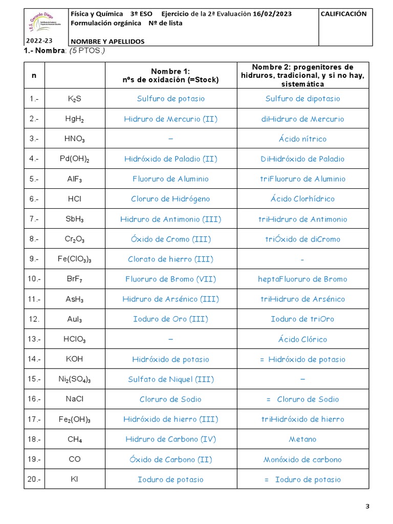 2023.02.16 E3 FQ Parcial t4 2 Eval. Soluciones | PDF