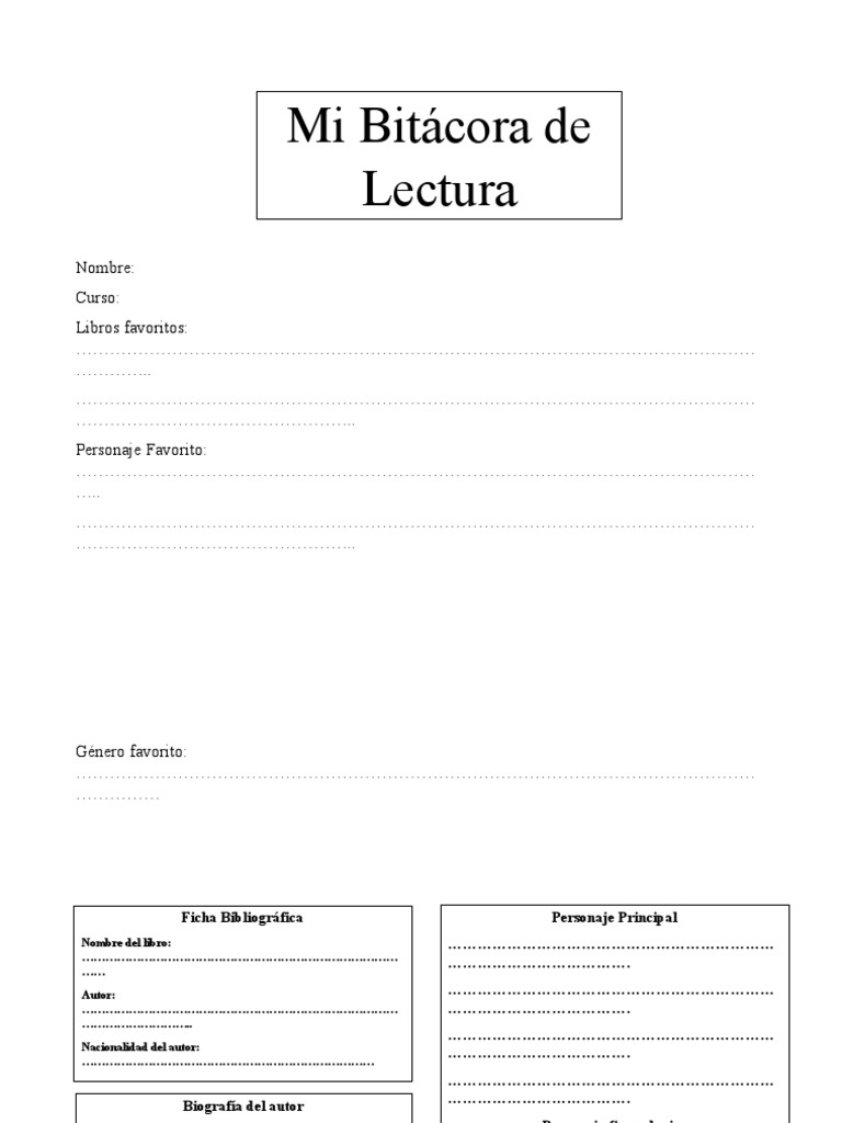 Mi Bitácora de Lectura Personal | PDF