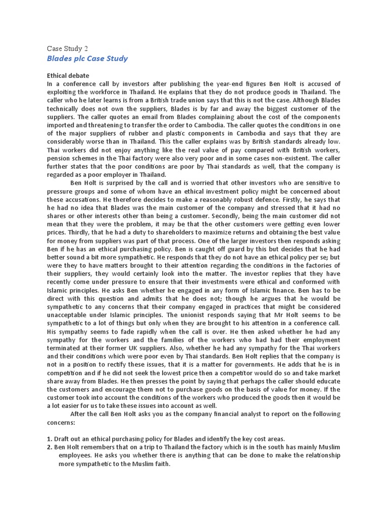 Case Study 2 Answers | PDF | Thailand | Employment