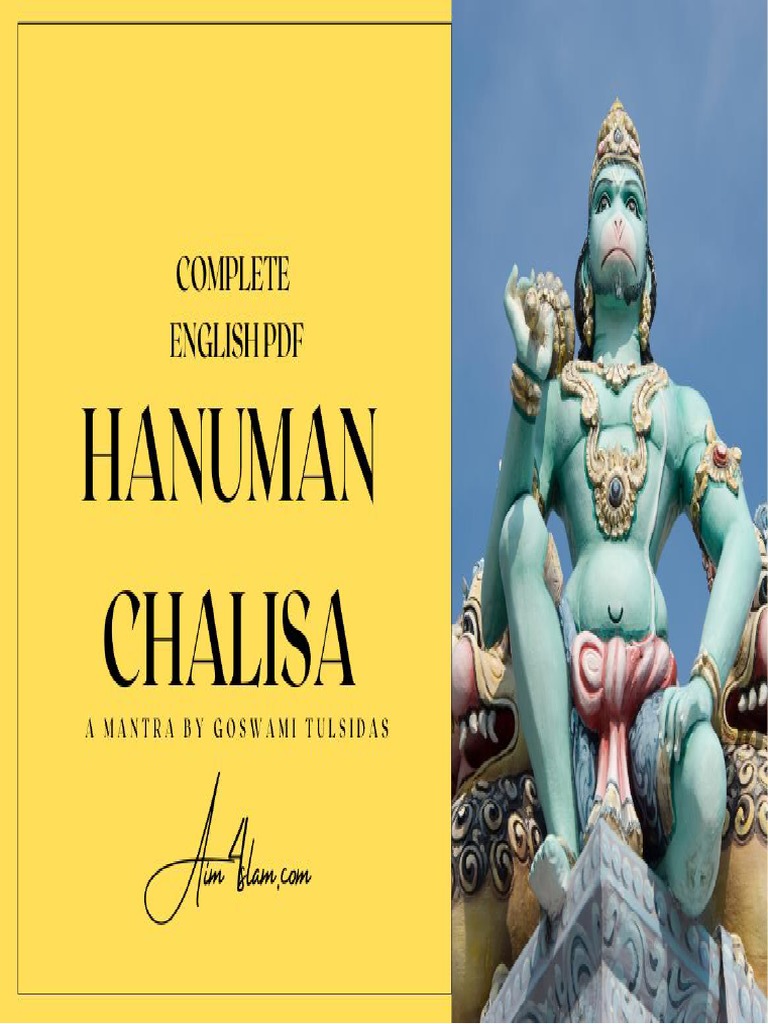 Hanuman Chalisa PDF English | PDF | Hindu Mythology | 1st Millennium Bc ...