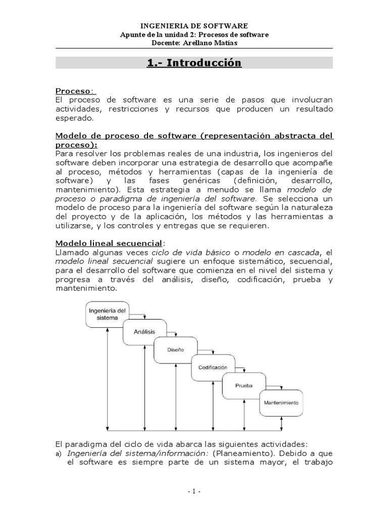 Modelos de Procesos de Software | PDF | Software | Ingeniería de software