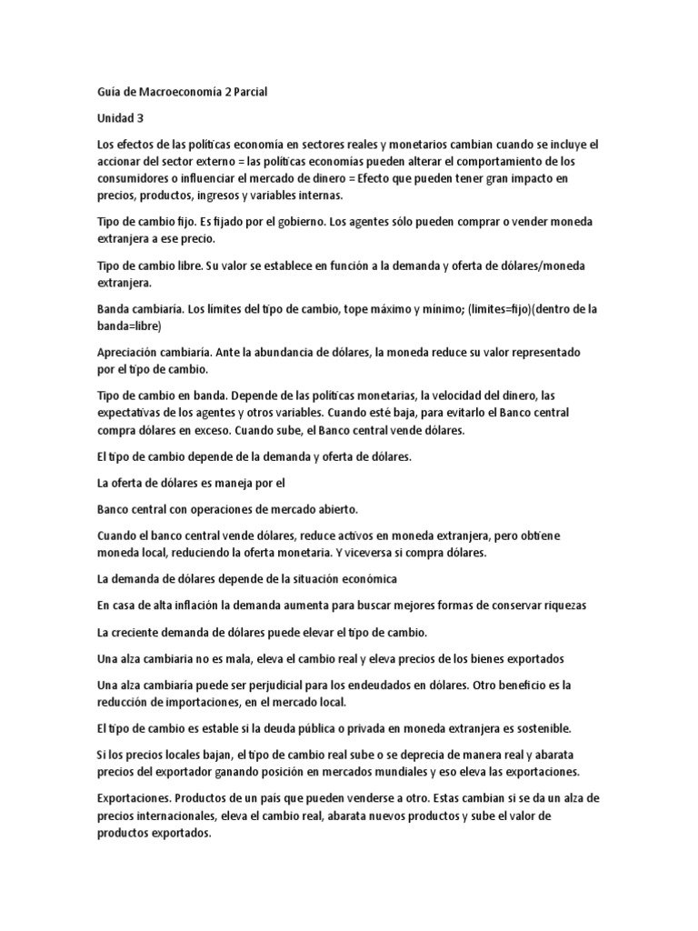 Guía de Macroeconomía 2 Parcial | PDF