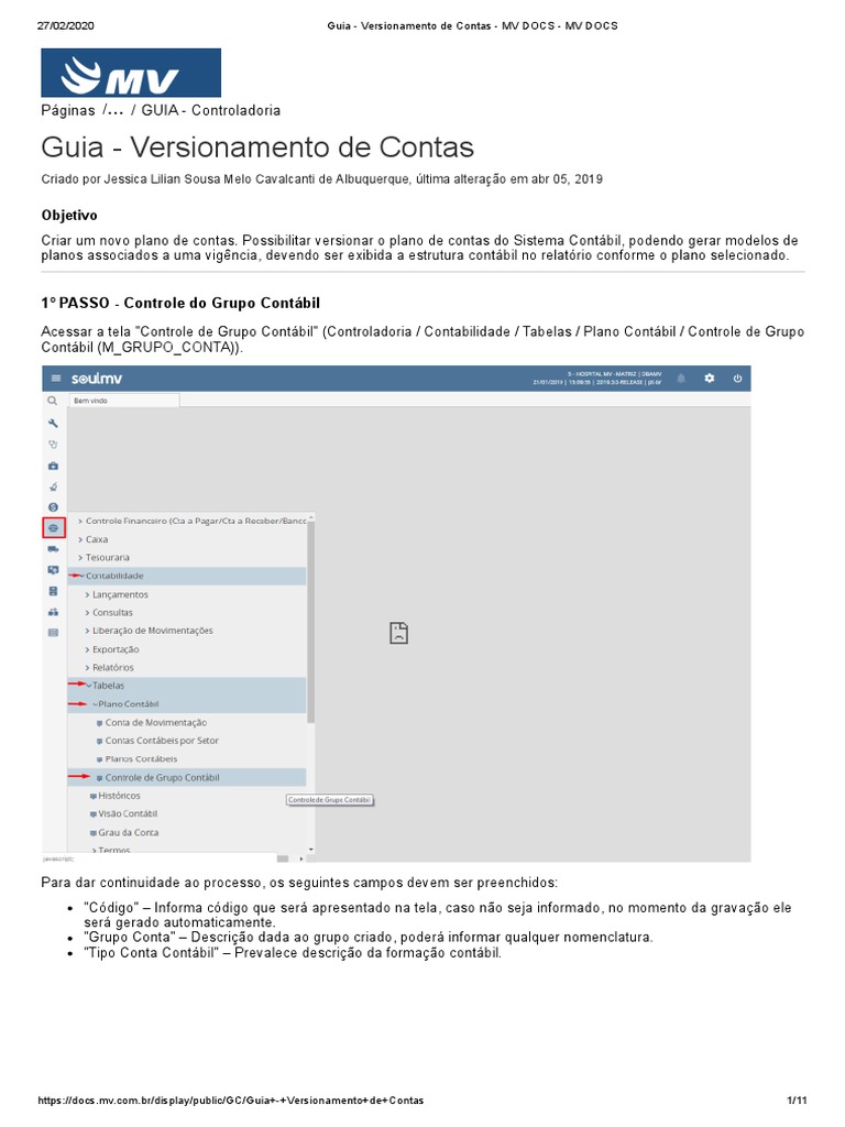 Guia para Versionamento de Contas | PDF | Contabilidade | Economias